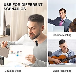 FIFINE Wireless Lavalier System with 2 Microphones, Lapel Mic Clear Sound for YouTube Video Interview Vlog, Dual Mini Mic with Type C Receiver for Android Phone/Tablet/Iphone15(USB C) Laptop-M8