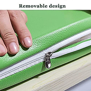 ZHOUZHOU Leather Bench Cushion,Long Thick Soft Sofa Swing Chair Cushion Pad,Non-Slip Waterproof Leather Chair Seat Mat for Outdoor/Indoor/Garden/Patio,Brown, 24*12inch