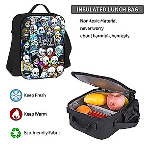 BNALAO Sans Cartoon Undertale Anime 3PCS Cartoon Backpack Set Laptop Backpack Portable Lunch Bag Print Pencil Case Travel Bags Daily