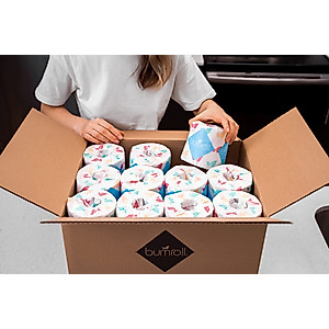 Bumroll Made in USA, 24 Premium Earth Friendly Recycled Toilet Paper Rolls - Soft, Absorbent & Eco-Friendly Bathrooms Tissue Rolls for Home & Office - Septic Safe & RV-Friendly - Bulk Toilet Paper