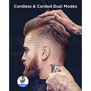 Limural Professional Hair Clippers and Trimmer Kit for Men - Cordless Barber Clipper + T Blade Outliner, Complete Hair Cutting Kits with 13 Premium Guards, LED Display, Taper Lever & 5 Hrs Runtime