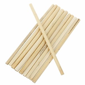 Bamboo Straw | Reusable Bamboo Drinking Straws | Bpa Free | Strong & Durable | Bamboo Multi-Usage Straw | 10 Straws,1 Cleaning Brush,1 Storage Pouch By ASHAOVERSEAS.