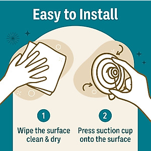 Suction Cup Hooks Wall Hooks for Hanging All Purpose Hook Wall Hangers Without Nails Heavy Duty Wall Hooks-Made in USA (3 lbs/ 6 Pack)