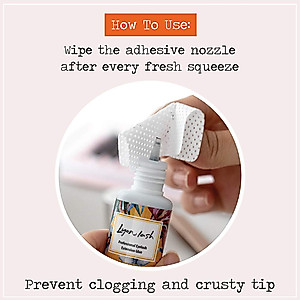 Lyon Lash Eyelash Extension Glue Adhesive Wipes 200 PCS | Glue Residue Remover Cleansing Pad Lint Free | Essential Lash Extensions Supplies Accessories Tools