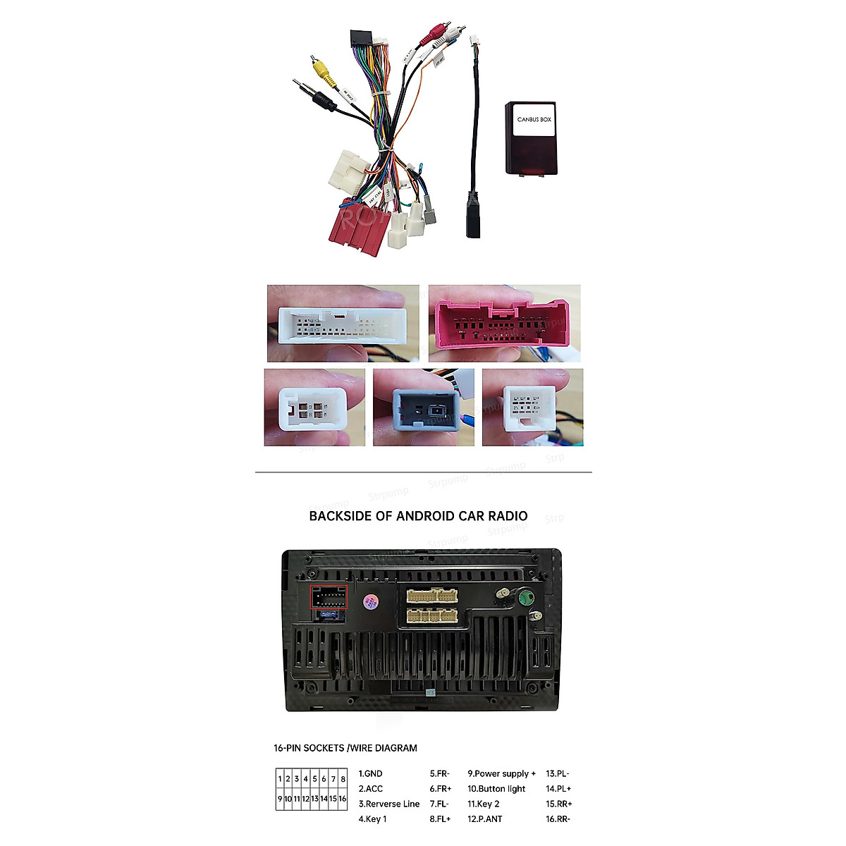 Strpump 16pin Car Radio Stereo Power Retrofit Harness Cable Wire for Mazda 6 Atenza CX-5 2013+ w/Bose Amp Retain OEM Rearview Camera USB Adapter