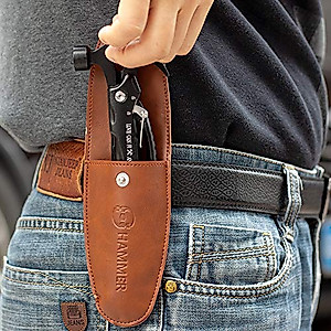 Gifts for Men Dad, Valentines Day, Tools for Men, Grandpa Husband Boyfriend, Cool Unique All in 1 Mini Multitool Stainless Steel Hammer, Saw, Bottle Opener, Gadgets for Garden