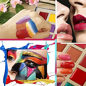 YARLADY 25 color Lipstick Lip Gloss Palette 24H Long-lasting moisturizing Waterproof matte Lip Palette Makeup,Pigmented Festival Halloween Body Face Paint Matte Lipstick Set