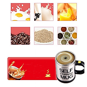 Mengshen Self Stirring Coffee Mug, Stainless Steel Automatic Mixing & Spinning Cup for Morning Travelling Home Office Men and Women MS-A004A Black