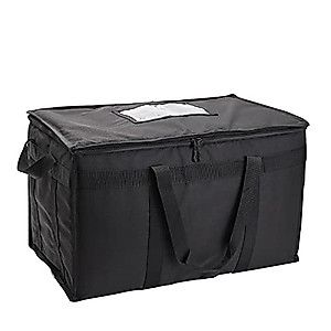 Stockroom Plus Commercial Insulated Food Delivery Bag with Handles and Zipper Top for Hot and Cold Food Delivery (XXL 23x14x14.5 in, Black)