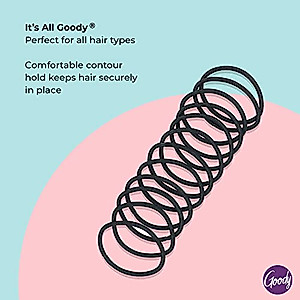 Goody Ouchless Womens Elastic Hair Tie - 70 Count, Black - 4MM for Medium Hair- Hair Accessories for Women Perfect for Long Lasting Braids, Ponytails and More - Pain-Free