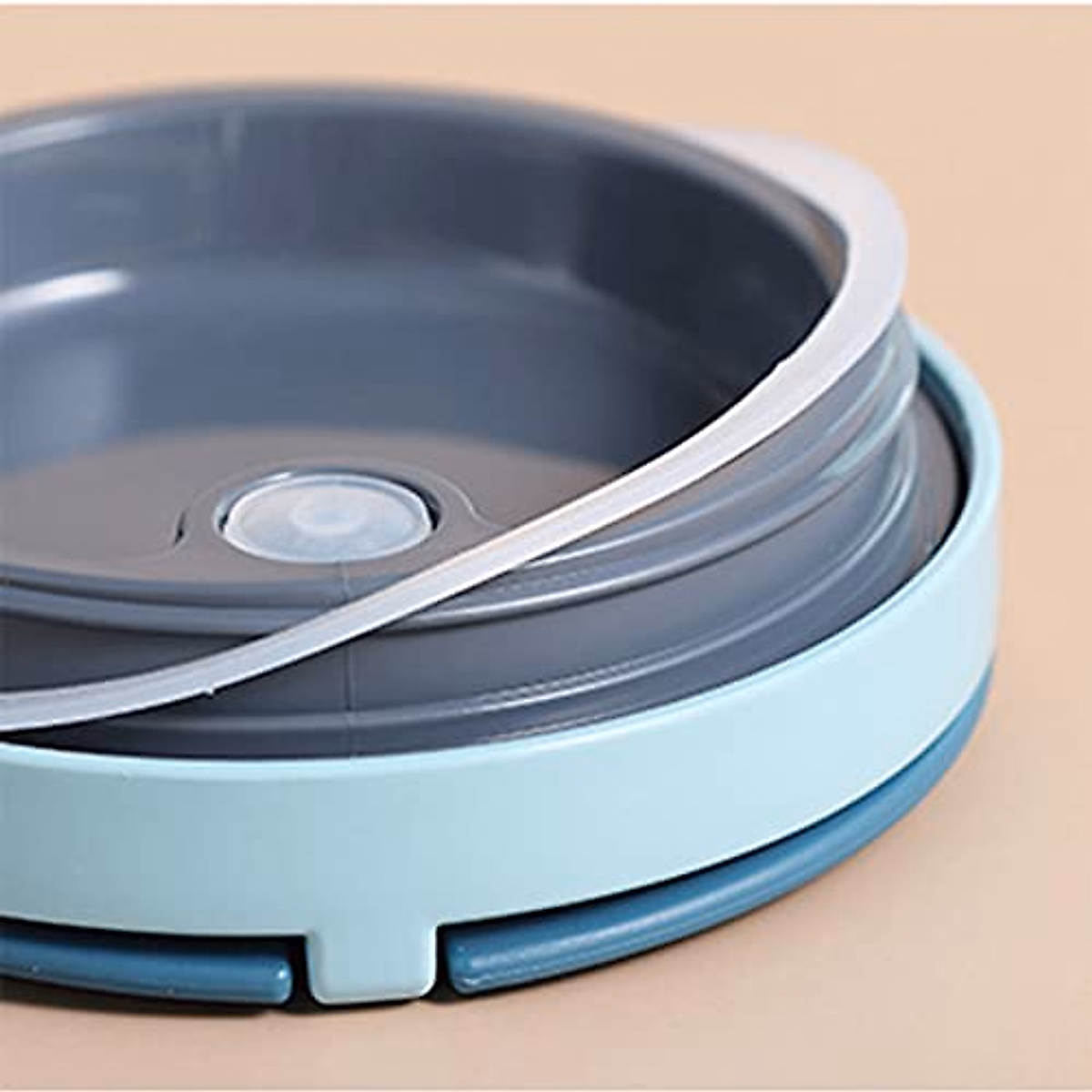 Ptsygantl Food Thermos, 1000ml Soup Thermos, Stainless Steel Bento Box with Handle, Breakfast Cup Soup Storage Container Sealed for Work Travel (Blue)