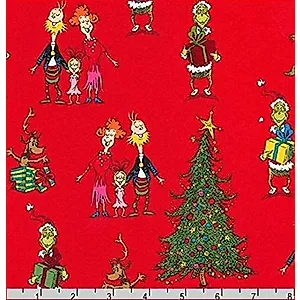 1/2 Yard Each of How The Grinch Stole Christmas Super Bundle from Dr Seuss Fabrics by Robert Kaufman 100% Quilt Shop Cotton - 15 Fabrics