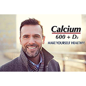 CALCIUM 600mg + D3 Dietary Supplement by ALFA Vitamins - Promotes Healthy Bones - Healthy Teeth - Healthy Heart - Healthy Nervous System -100 Tablets