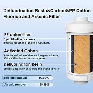 Water Filter Replacement for Berkey Water Filter, 2 Activated Carbon Filters and 2 Fluoride Filters Compatible with Purifiers Berkey Gravity Water Filter System, Pack of 4