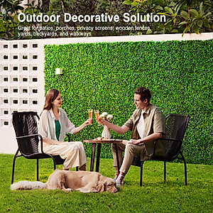 Aboofx 10x10in Artificial Grass Wall Panels, 12 Pack Boxwood Decor for Interior Walls, Garden Fences, Greenery Backdrop