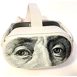 Ben Franklin Decal for Quest 2 VR Headset - Meta/Oculus - Glossy Vinyl Sticker