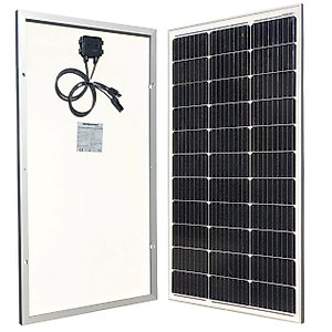 WindyNation 200 Watt Monocrystalline Solar Panel Off-Grid Kit with LCD PWM Charge Controller + Solar Cable + Connectors + Mounting Brackets