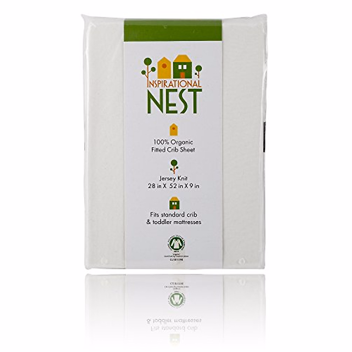 Premium Organic Baby Crib Sheet - 100% Turkish Cotton - Off-White Jersey Knit - Snug Fit, Ultra-Comfy, Clean and Safe Sheets - GOTS Certified - (Natural - Ecru Color)