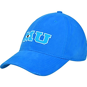 Disney Pixar Monsters Inc Monsters University Baseball Cap, Adjustable Dad Hat, Blue