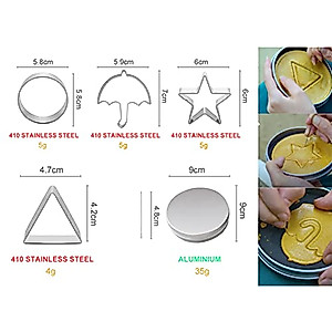 VAWcornic Squid Biscuits Sugar Pie Game Korean Sugar Candy Making Tools Set DALGONA Kit (18pcs in 1set), Mold, Press Stainless Steel