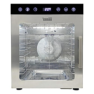 Biltong Boss Biltong Maker and Drying Cabinet, Food Dehydrator with Full Temperature Control, 10 Tray Capacity, for Meat, Vegetables and Fruits, Silver (800w)