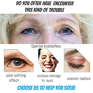 Mascara for Older Women 60 Plus, Mascara for Seniors with Thinning Lashes, Hypoallergenic Mascara Sensitive Eyes, Mascara Black Volume and Length, Black Mascara Waterproof Smudge Proof, Black (1pc)