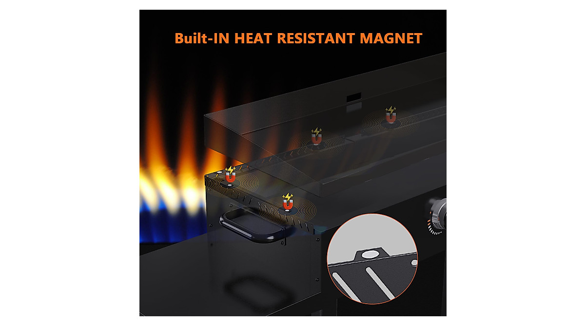 Blackstone 28-Inch Wind Guard - Magnetic Stainless Steel Wind Screens