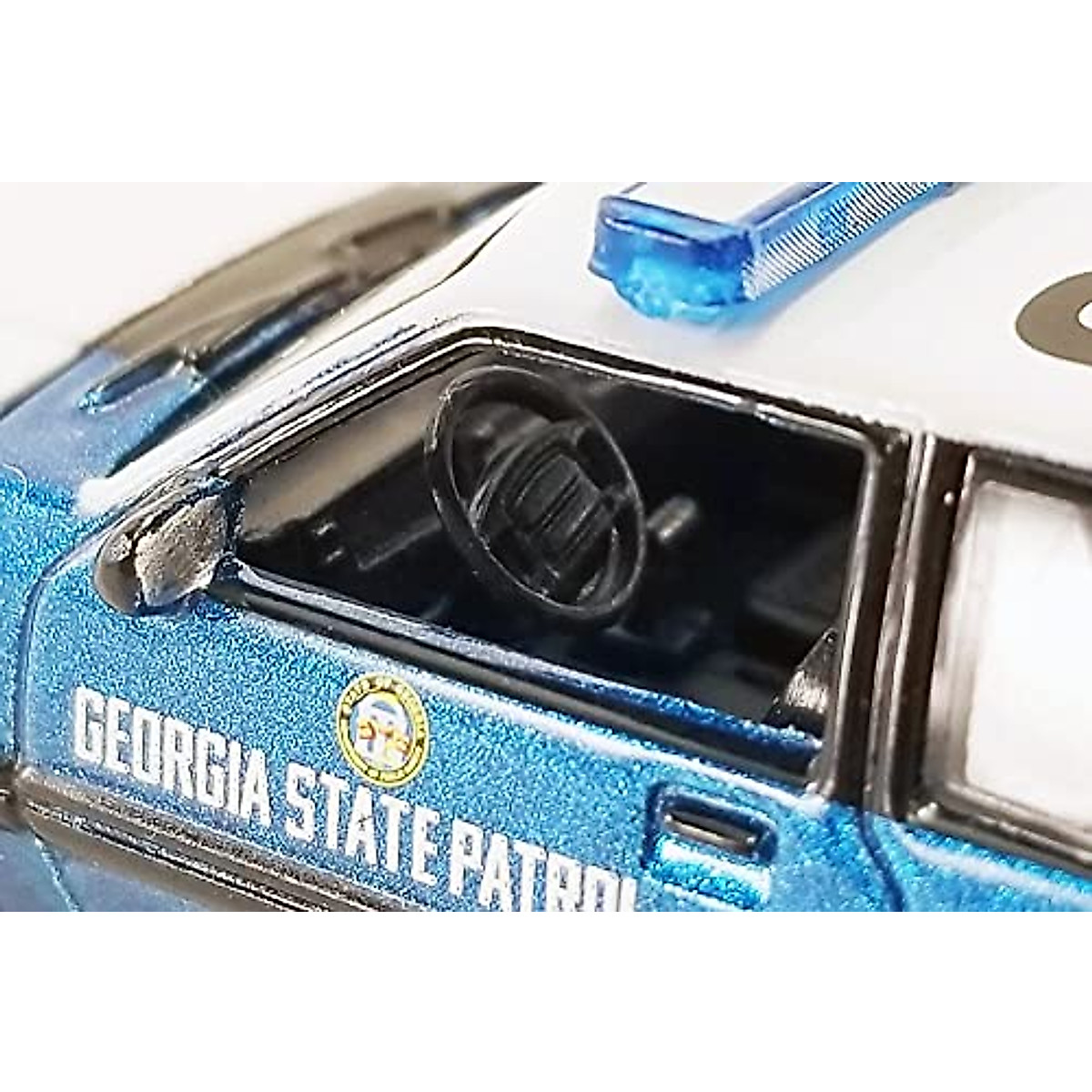 ModelToyCars Georgia State Patrol 1989 Ford Mustang SSP, Blue and White - Greenlight 51408 - 1/64 Scale Diecast Model Toy Car