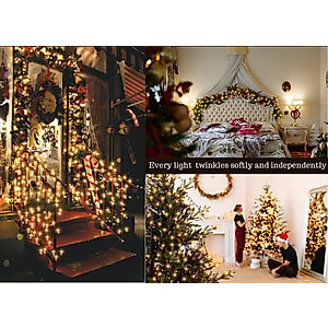 FAIRYTALE LIGHTING MAGIC TWINKLE, SOFT TWINKLE STRING LIGHTS 100 LED (WARM WHITE) 36 FT, Plug in, Connectable Waterproof Green Wire, Christmas Tree Decorations Indoor Outdoor Patio Yard Garden Wedding