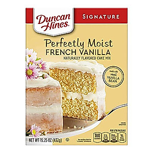 Duncan Hines Cake Mix, French Vanilla, 16.5 Ounce (Pack of 12)
