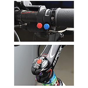 10 Pieces M5/M6 Bike Rubber Stem Top Cover Headset Cap Hexagon Screws Cap Hex Socket for Cycling Accessories MTB Mountain Road Foldable Bicycle Bolts Parts (Black,M5)