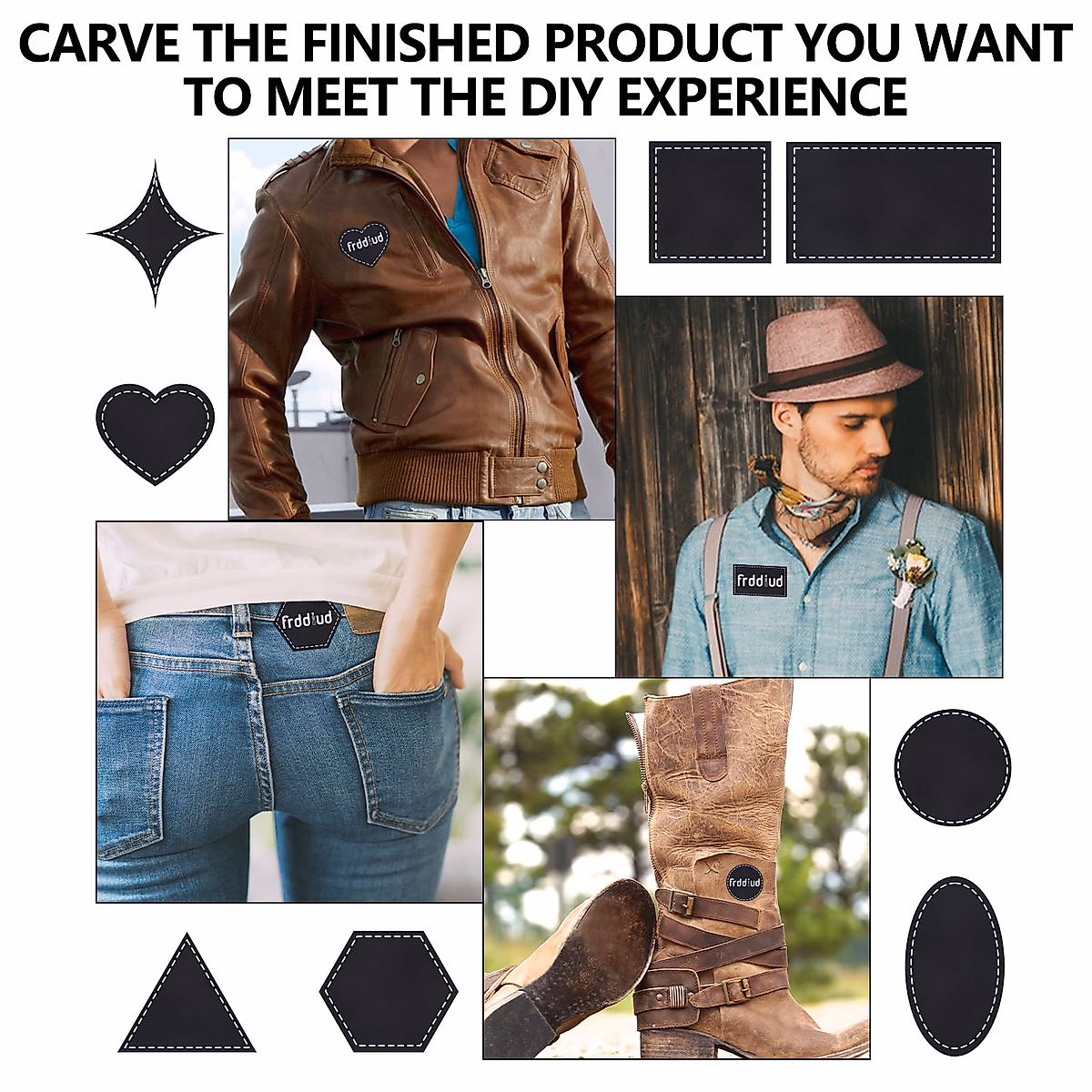 Frddiud Laserable Leather Sheets, 12" x 24"Laserable Leatherette Patch with Adhesive Backing, CO2 Laser Engraving Supplies, Faux Leather for Crafting Tools, Wallets (Black/Silver/Adhesive Backing)