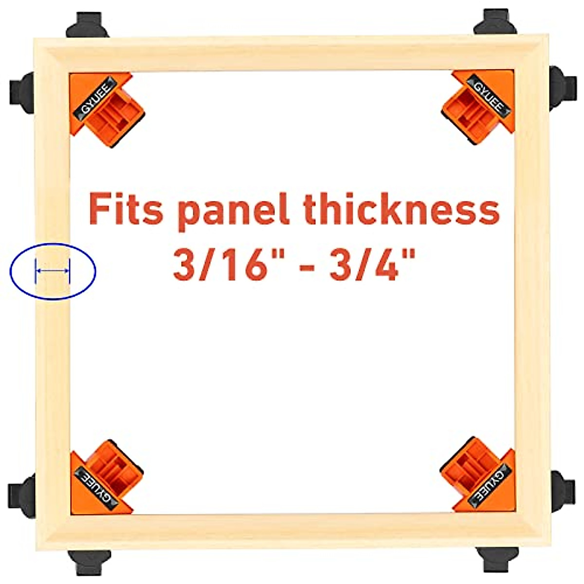 4pcs 90 Degree Angle Clamps, Corner 90° Woodworking Corner Clip, Right Angle Clip Fixer, Clamp Tool with Adjustable Hand Tools (4PCS2)