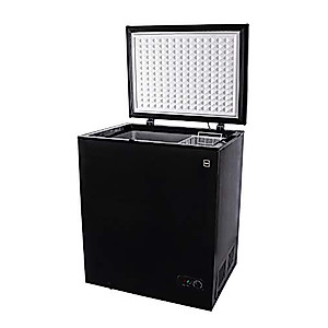 RCA RFRF510-BLACK Chest Freezer, Up to 141 L, 5.3 Cu. Ft. Capacity, Black