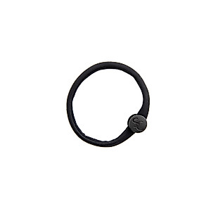 Snap Hair Ties for Thick, Natural, Curly Hair | No Slip, No Tension Pro Hair Tie | Strong Ponytail Holder (3 Pack, Black)