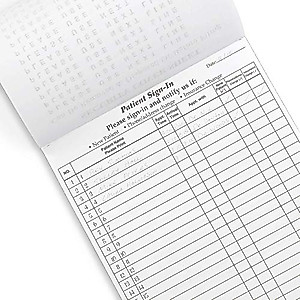 Blue Summit Supplies 125 Patient Sign in Sheets, Carbonless 3 Part Forms with Peel Away Adhesive Labels, HIPAA Compliant for Privacy in Doctor, Medical, Dental Office, Burgundy, 125 Pack