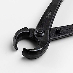 Hanafubuki Wazakura Hand Forged Knob Bonsai Cutter Made in Japan 8-1/4inch(210mm), Japanese Gardening Tools, Round Edge Concave Branch Cutter Black
