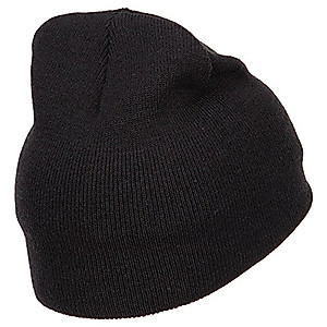 e4Hats.com US Army Veteran Military Embroidered Short Beanie - Black OSFM