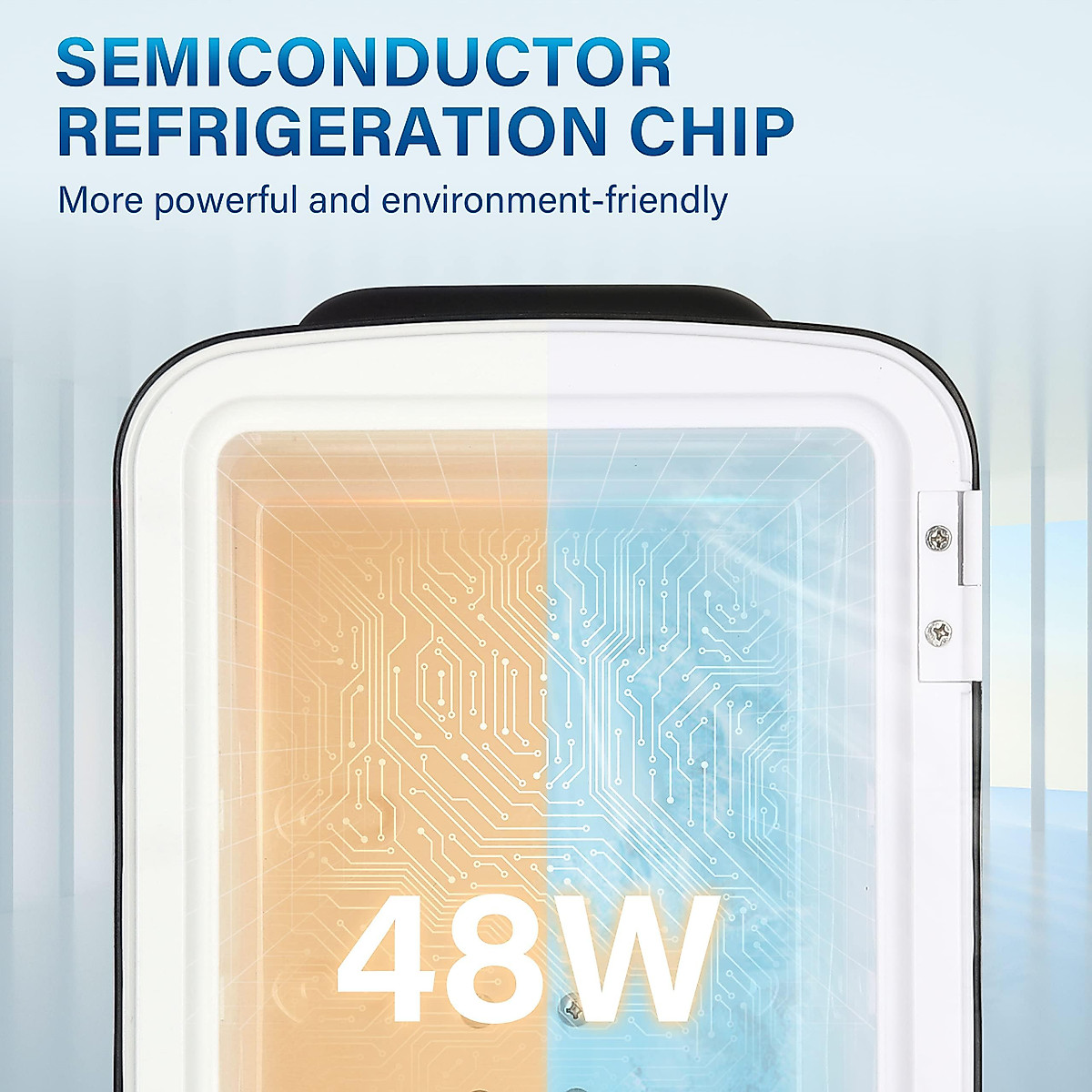 Simple Deluxe 4L/6 Can Mini, Portable Cooler & Warmer Freon-Free Small Refrigerator, Compact Fridge for Skincare, Beverage, Food, Cosmetics, Black