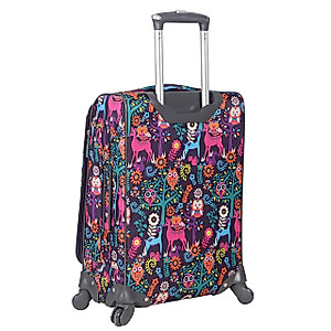 Lily Bloom Carry On Expandable Design Pattern Luggage With Spinner Wheels For Woman (20in, Wildwoods)