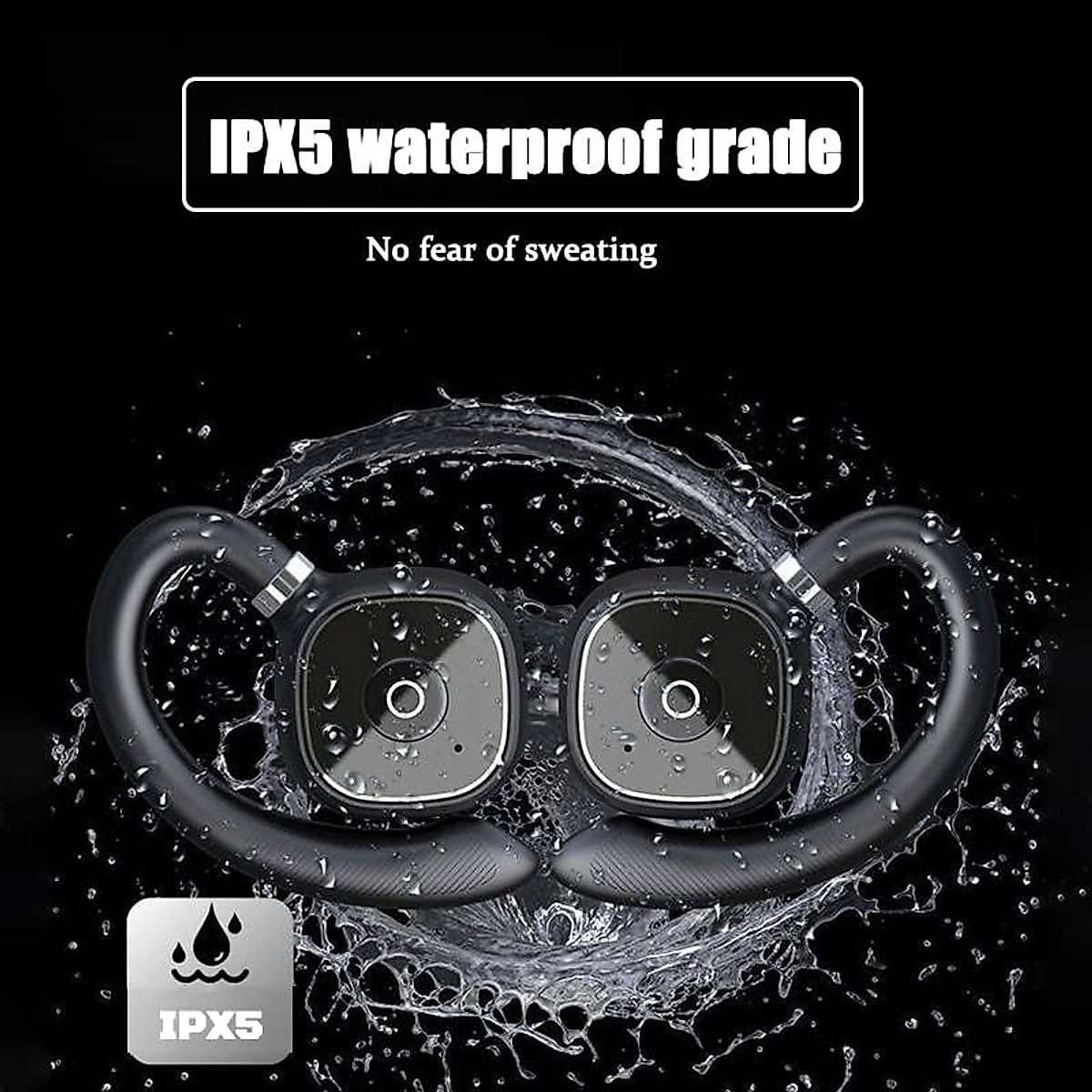 ESSONIO Open Ear Headphones air Conduction Headphones Bluetooth Workout Headphones Open Ear Earbuds Noise Cancelling Headphones for Sports Running