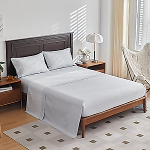 Stripes Bed in a Bag Queen Size 7 Pieces Black Gray Yellow Comforter Sheet Set with Circles All Season Bed Comforter Set (1 Comforter 2 Pillow Shams 1 Flat Sheet 1 Fitted Sheet 2 Pillowcases)