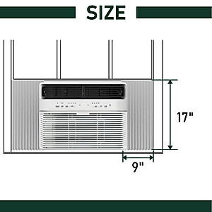 Flehomo Window Air Conditioner Insulation Foam Panels, AC Side Panels Kit, 17in H x 9in W x 7/8in T, Pack of 2, Grey