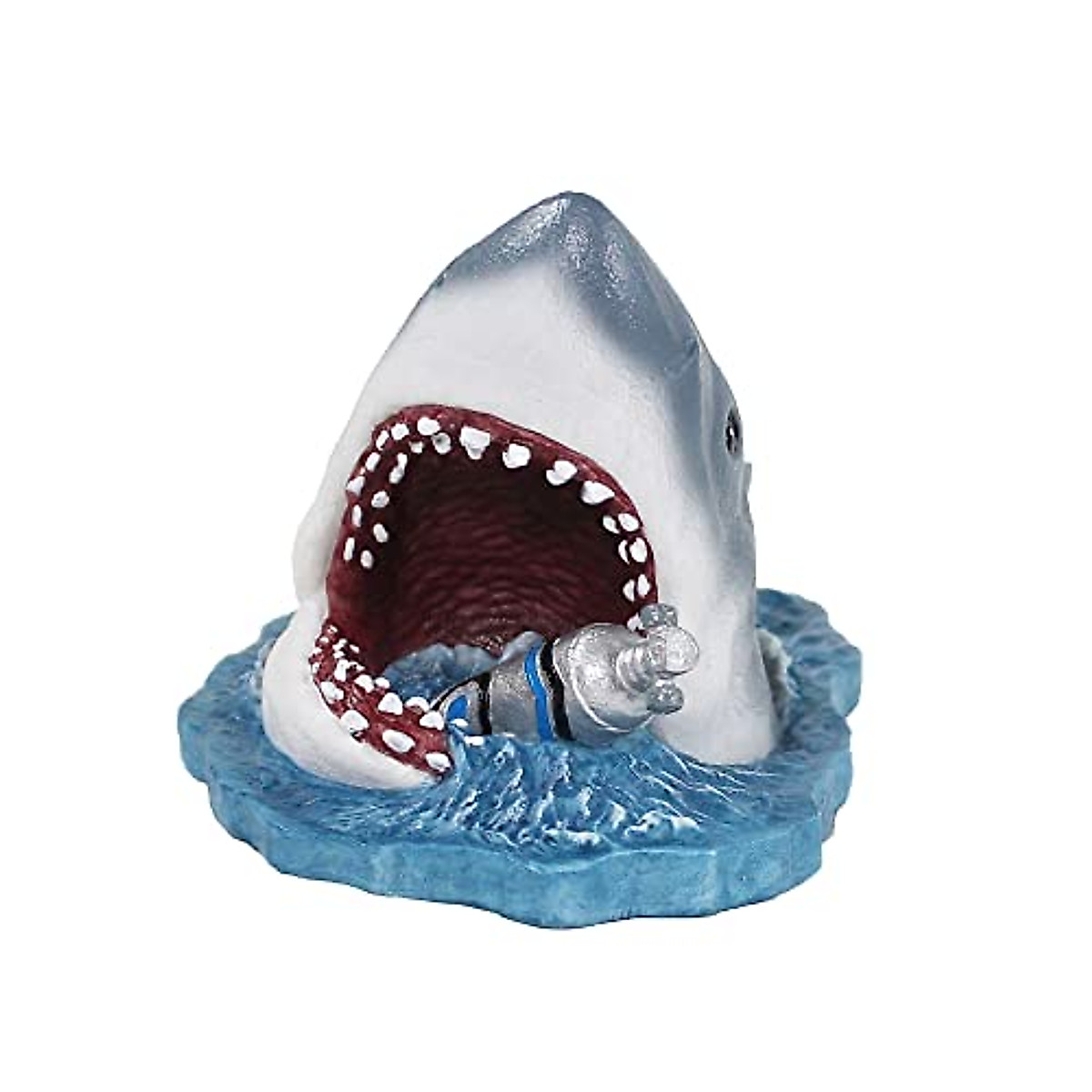 Penn-Plax Jaws Officially Licensed Aquarium Decoration – Air Tank Strike – Safe for Freshwater and Saltwater Fish Tanks – Medium