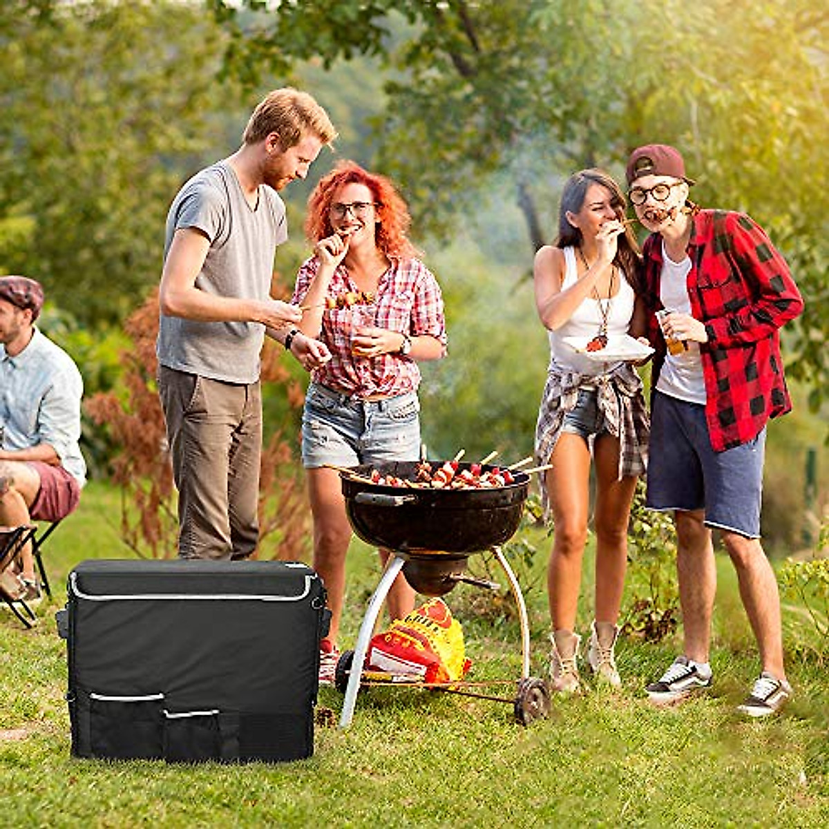 JOYTUTUS Insulated Protective Cover 42 Quart Portable Refrigerator Fridge Freezer