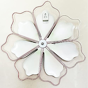 LITIALLY Metal Flower Wall Decor, 3PCS 10 Inch Metal Flowers Wall Art Sculpture Hanging Farmhouse, Yard Garden Decor for Home Bedroom Living Room