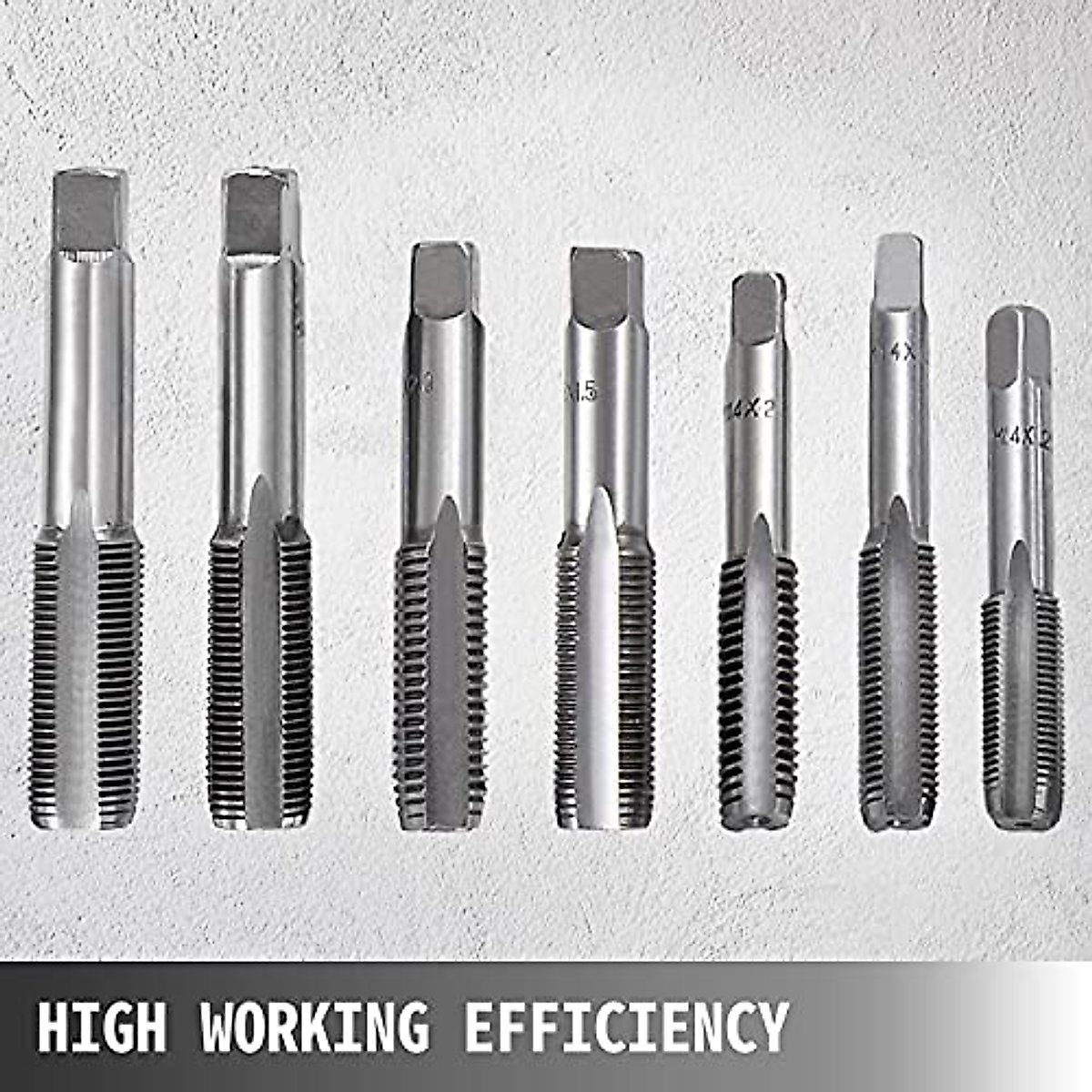 Happybuy 110Pcs Tap and Die Set, Include Metric Tap and Die Set M2-M18, Tungsten Steel Titanium Tap & Die Sets With Storage Case, Large Tap and Die Set For Cutting External & Internal Threads
