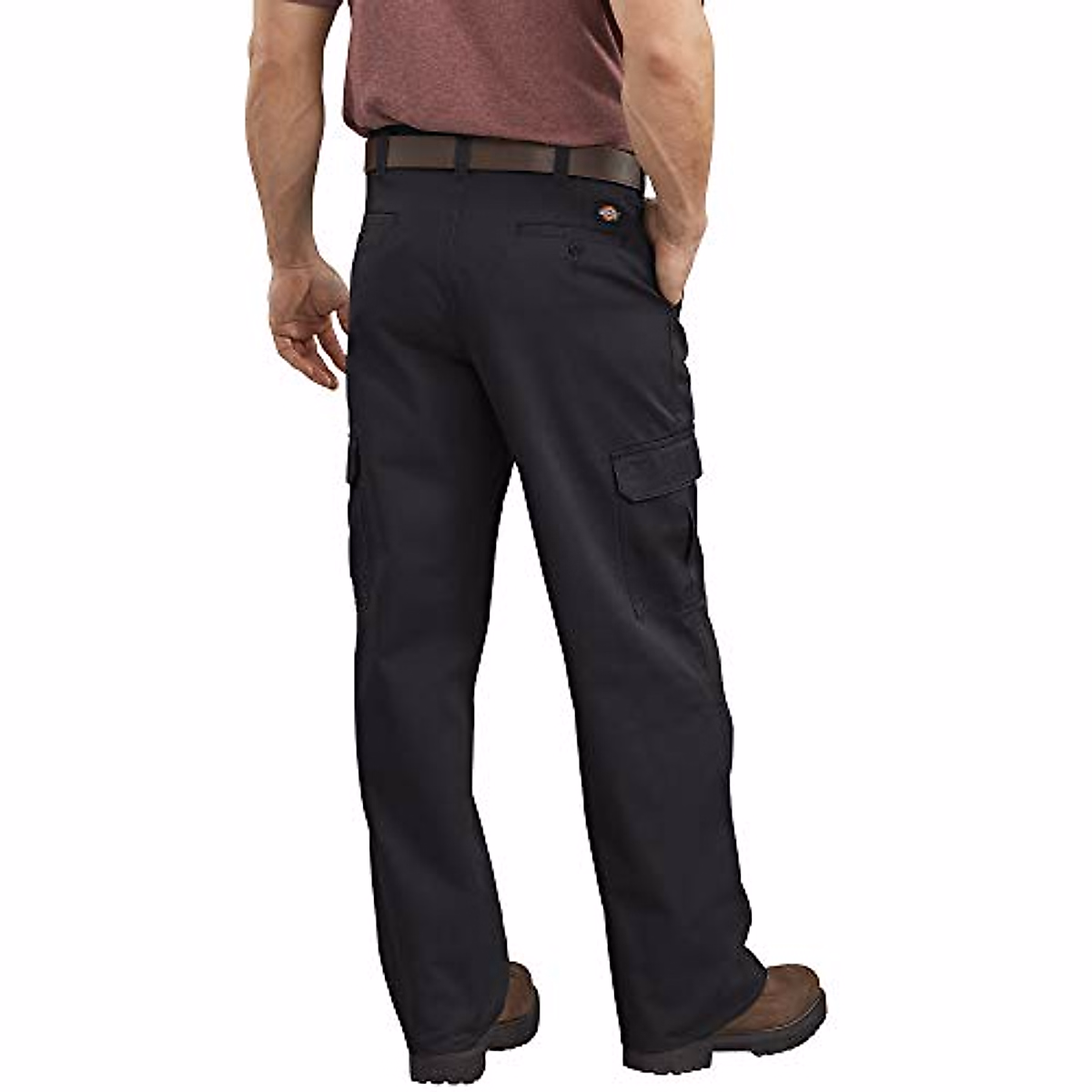 Dickies Men's Loose-Fit Cargo Work Pant, Black, 34W x 34L