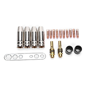 MIG Torch Gun Welding Accessory Kit Tip-Nozzle-Diffuser-Adapter Fit for Binzel 15AK MIG Welder MIG Welder Diffuse
