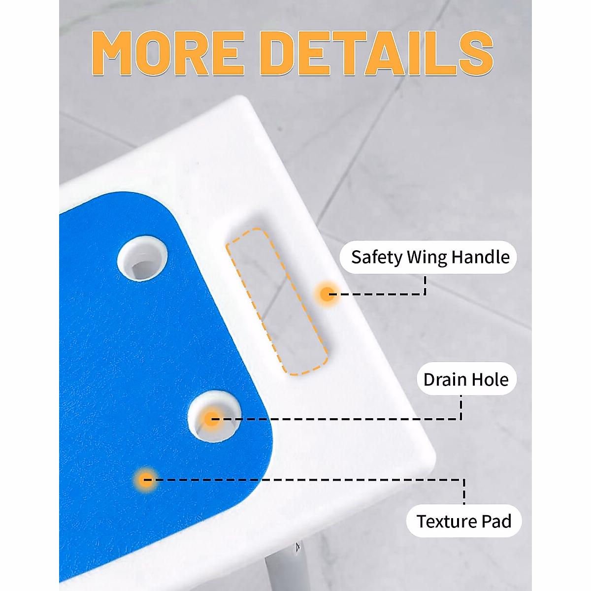 Leagent FSA HSA Eligible Shower Chair for Inside Tub, Shower Stool for Inside Shower, Shower Seat for Bathtub, Adjust Bath Chairs for Elderly/Disabled